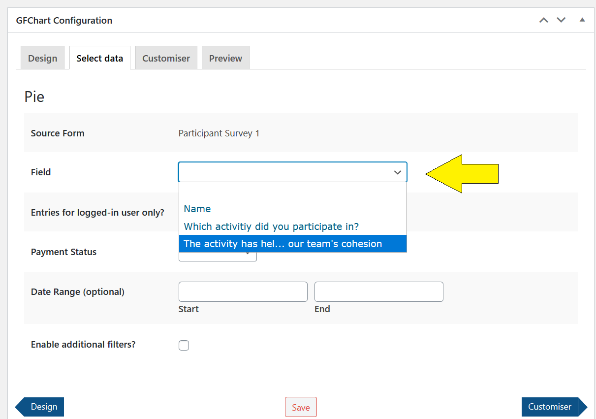 Select Data - GFChart