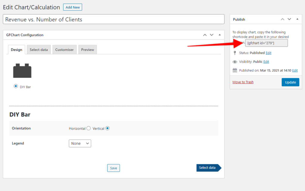 How to Use the GFChart DIY Bar Add-On